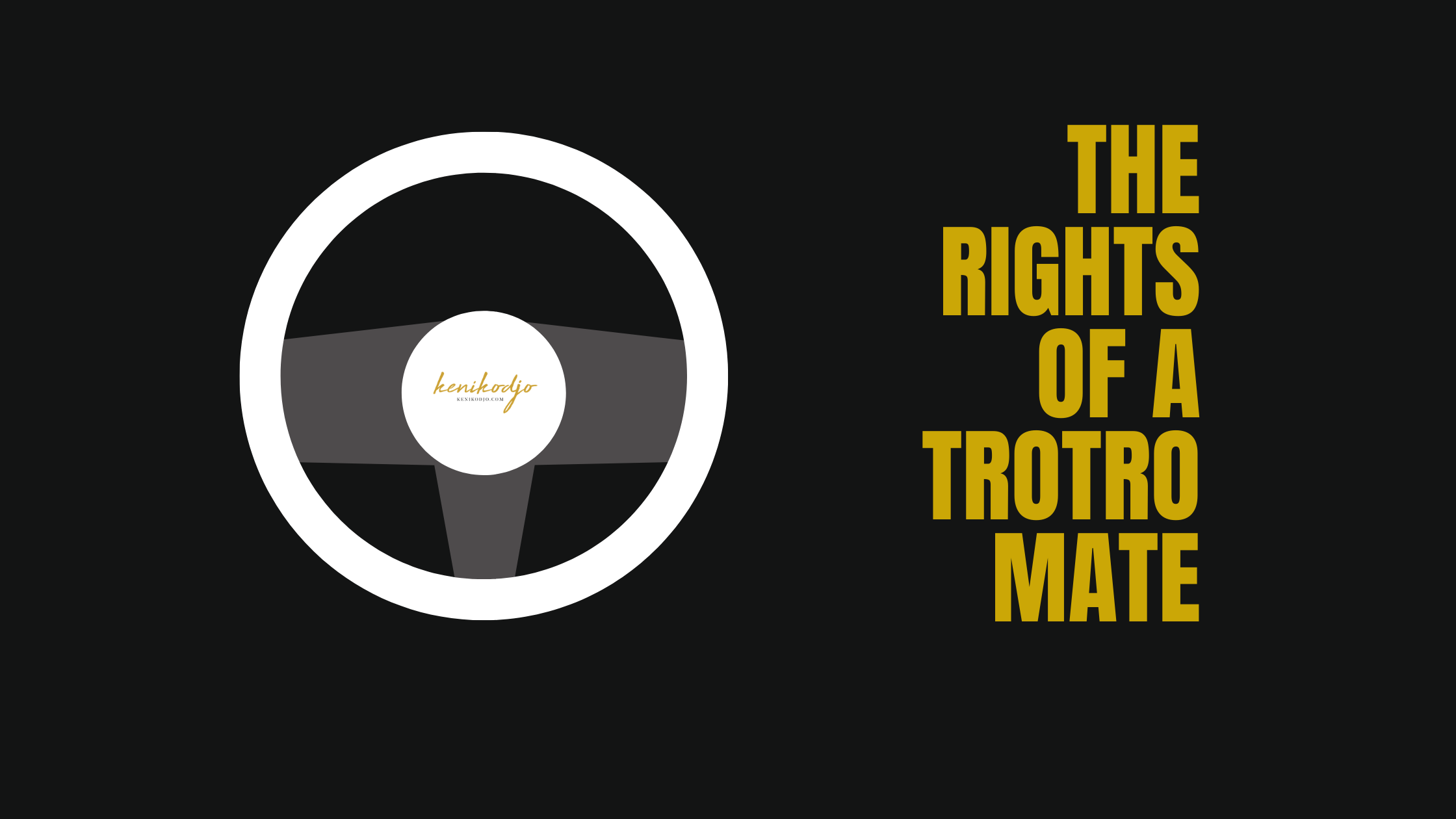 The rights of the trotro mate – Keni Ribeiro